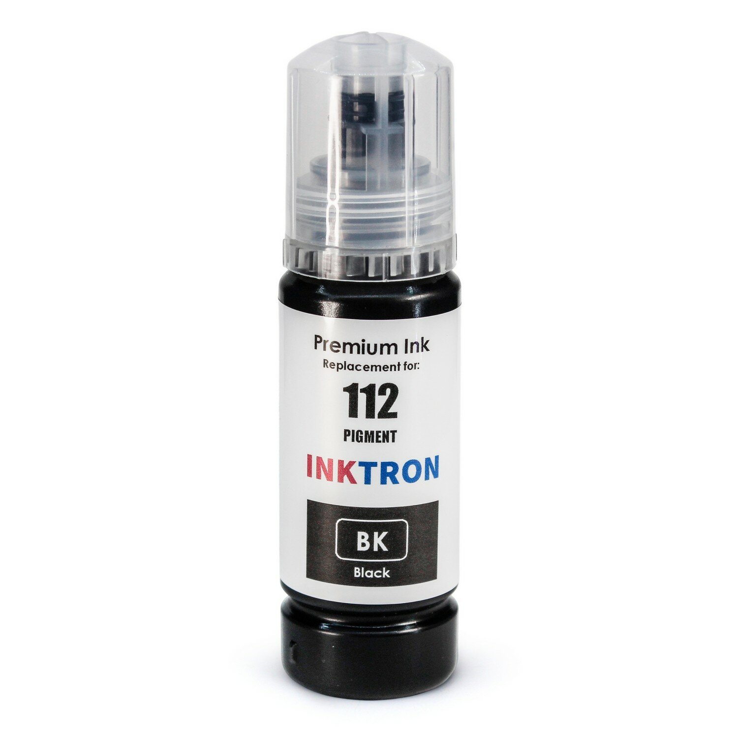 Чернила для Epson L11160, L15150, L15160, L6460, L6490, L6550, L6570 (112 008) InkTron пигментные чёрные Black 70 мл
