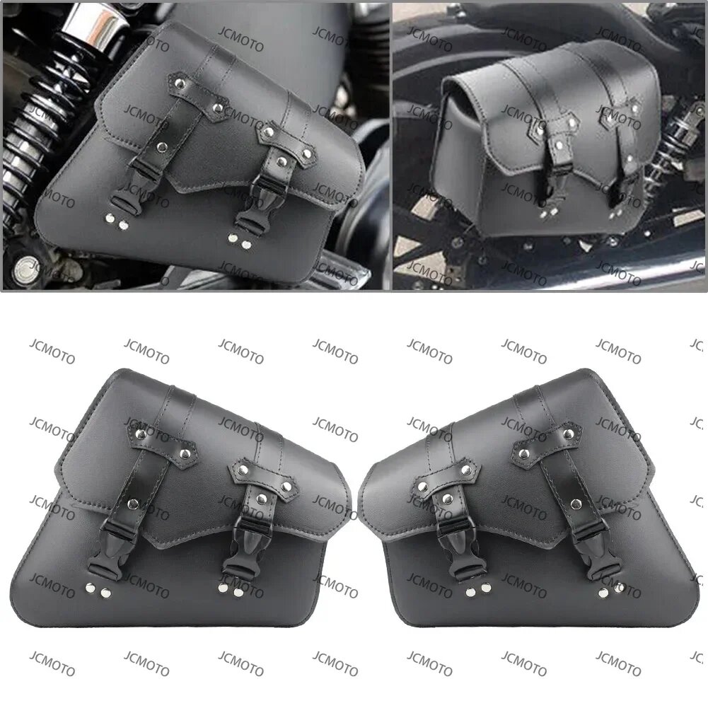 Универсальные для Harley-Davidson Sportster XL883 1200 для Honda Yamaha Kawasaki, боковые седельные сумки для мотоцикла, левый + правый, 2 шт.