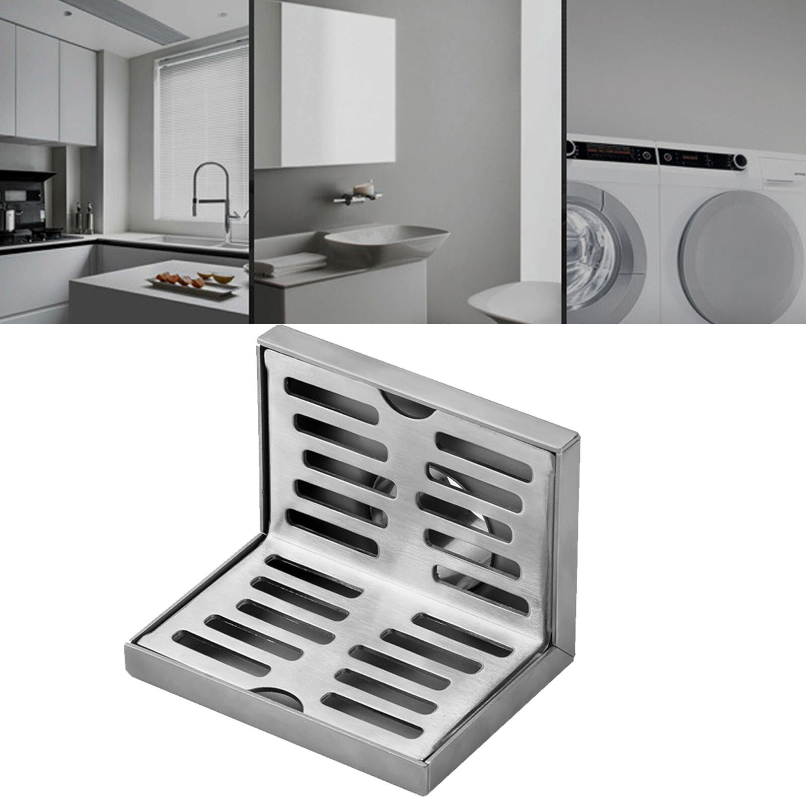 Боковой слив из нержавеющей стали 304, устойчивый к коррозии, утолщенный слив в пол в форме буквы L для ванной комнаты, отеля, для трубы 50 мм