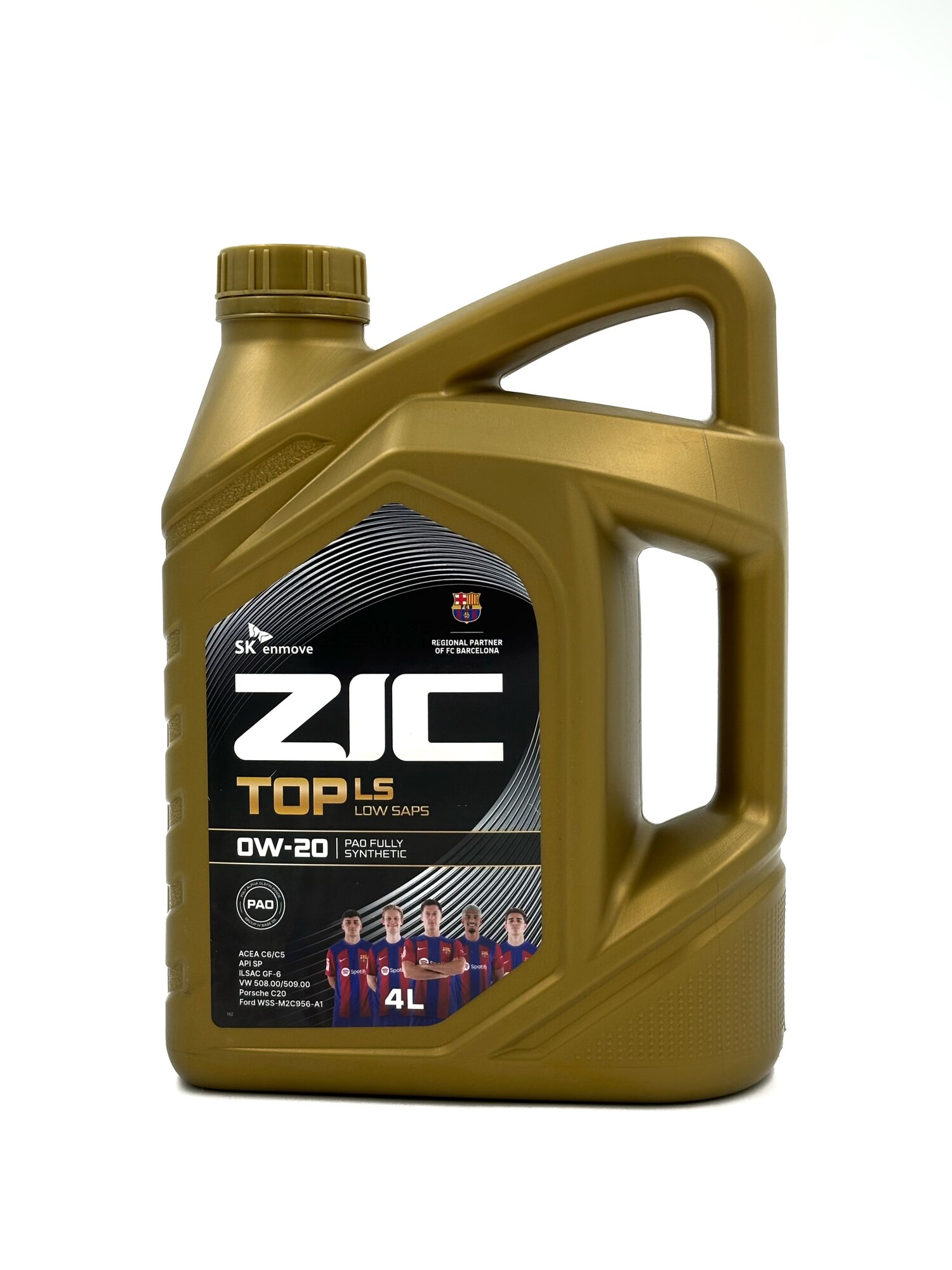 Масло моторное ZIC TOP LS 0w-20, 4 литра, синтетическое, для авто