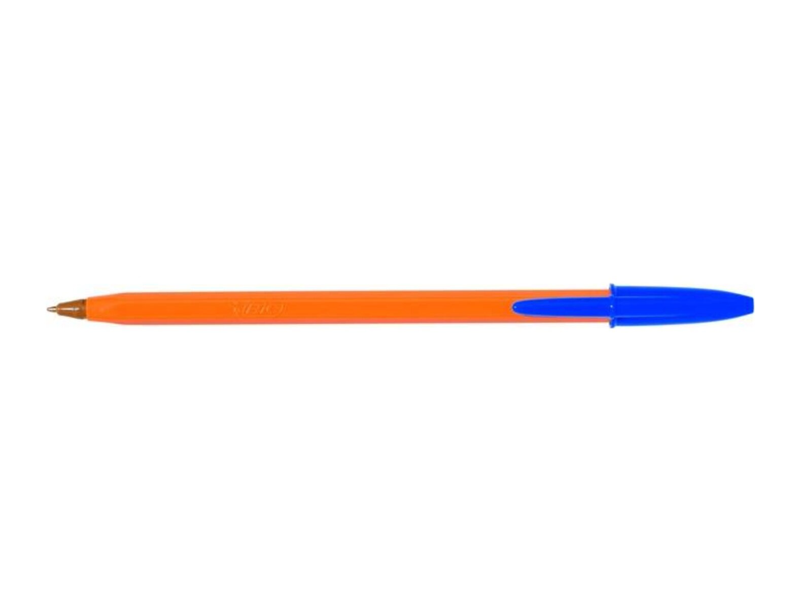 Ручка 1 шт шариковая Bic ORANGE FINE синяя 0,8 мм, оранжевый круглый корпус