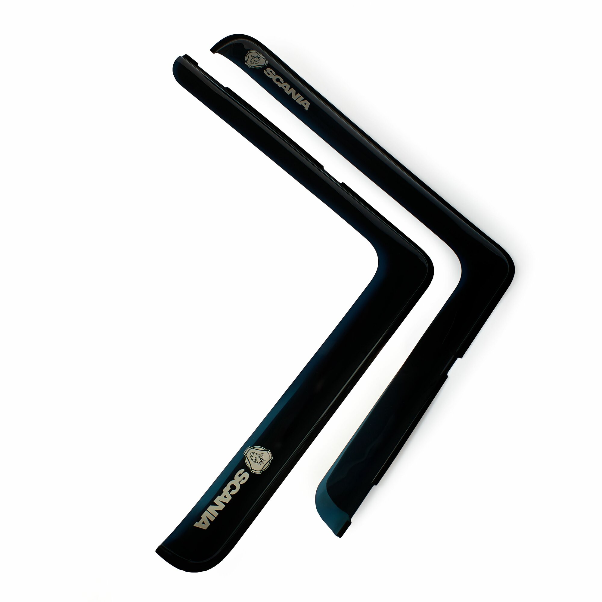 Дефлекторы 7205, для Scania 4 серии, черные, универсальные, накладные