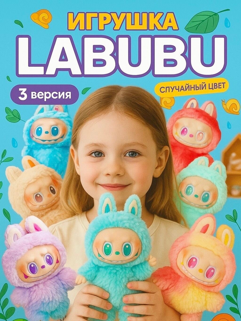 Лабубу labubu брелок 3 серия игрушка 17 см