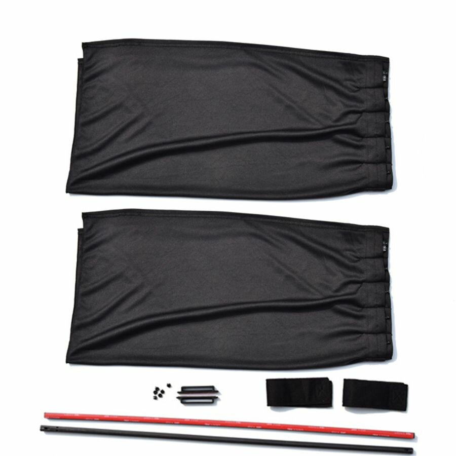 Шторки для заднего стекла автомобиля 2 х 52 * 54,5 см с направляющими, универсальные