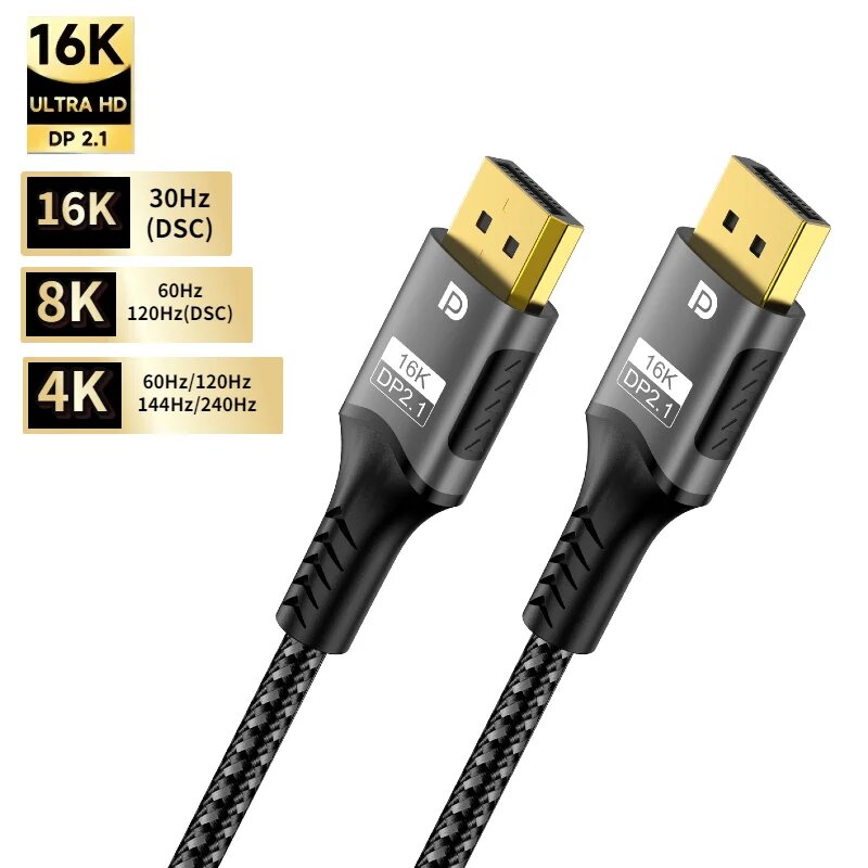 Кабель DisplayPort 2.1 DP 2.0 1035-16K DP2.1, 1m