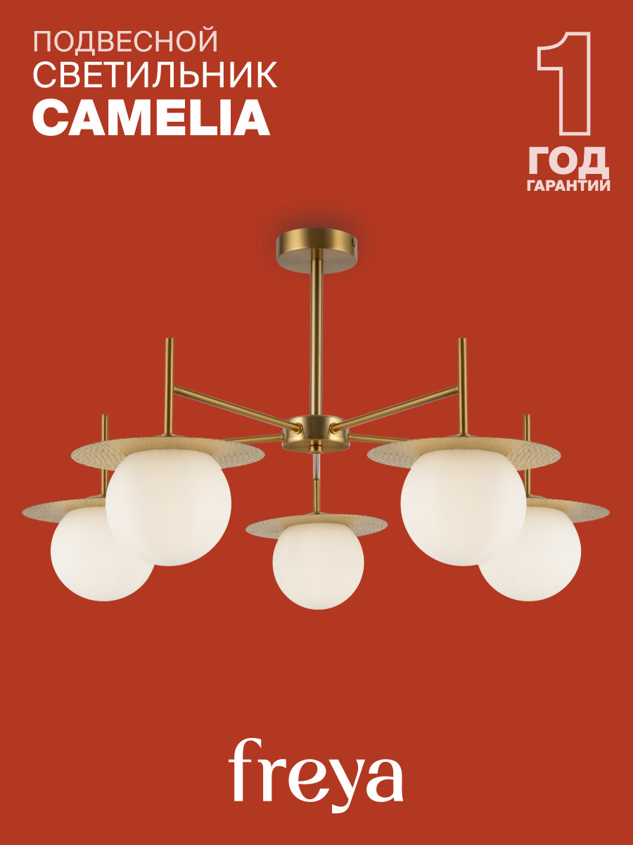 Подвесной светильник Freya Camelia FR5202PL-05BS E27, 60W, IP20