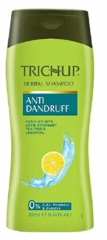 Тричап Натуральный Шампунь от перхоти с маслами и кондиционером/Индия, для мужчин и женщин 200мл