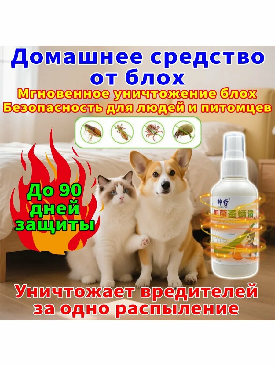 Эффективное средство от блох для дома без запаха