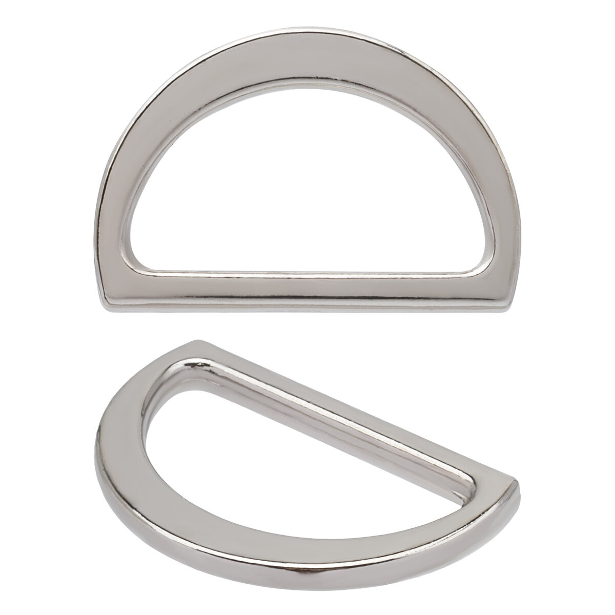 Полукольца для сумок 25 мм, 2 шт, металлические, литые, Hobby&Pro (никель)