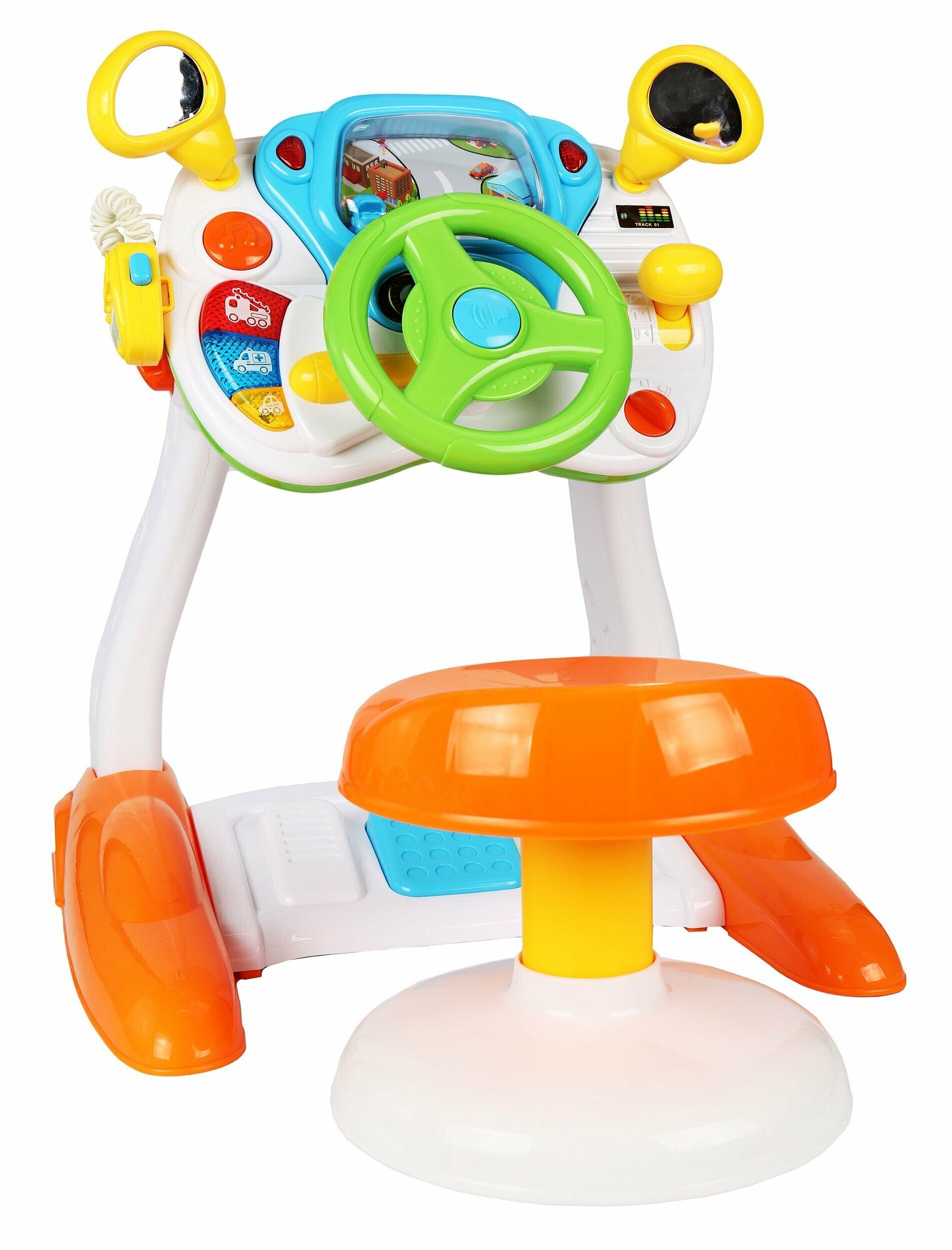 Игровой центр "Маленький Водитель", с педалями и рулем, развитие моторики, 6 лет