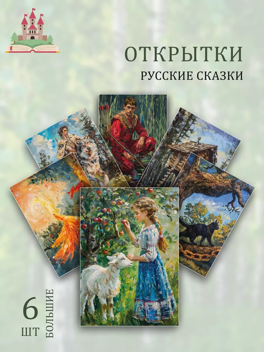 А6 Открытки русские сказки в рисунках Самые лучшие большие открытки формата А6 в нашем мгазине Обнимай словами