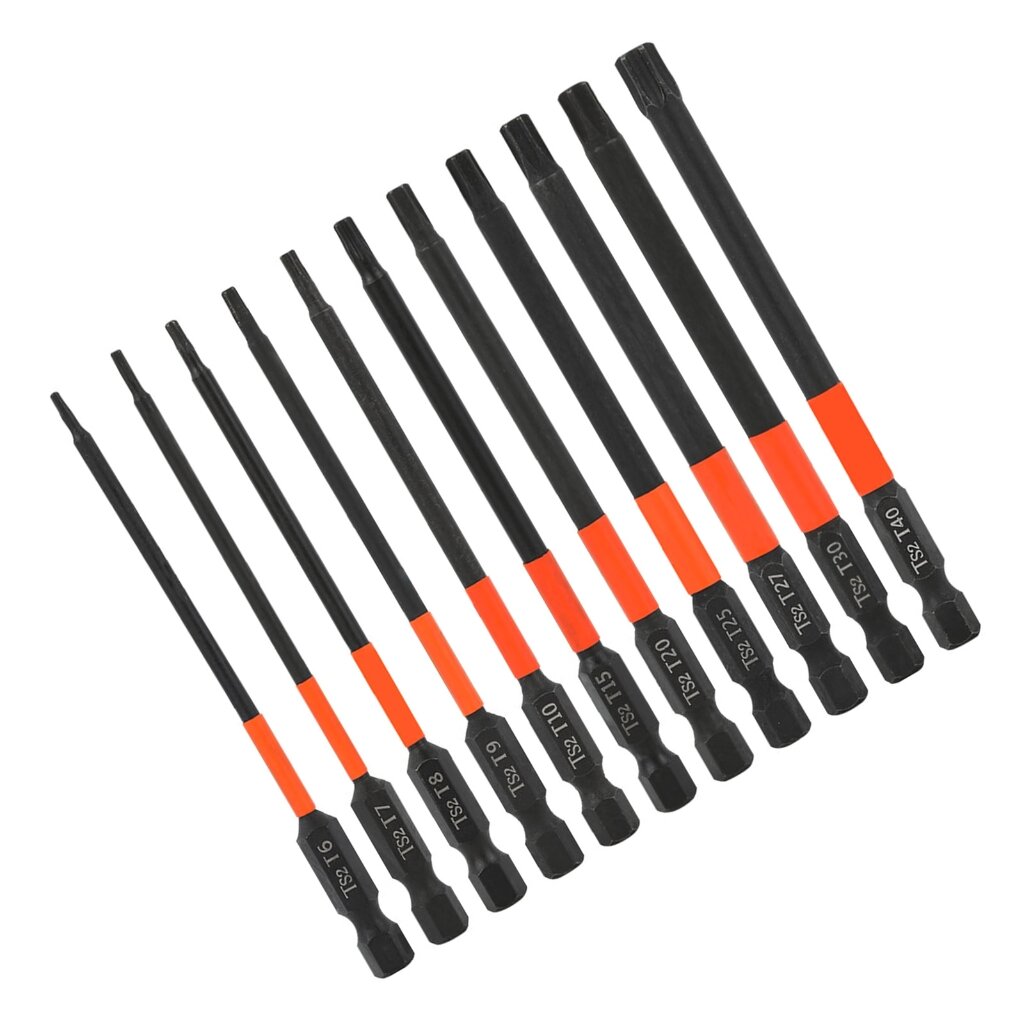 11ШТ 100 мм Шестигранные Отвертки T 10-T40 Стальные Магнитные Шестигранные Звездочки Безопасности Набор Шестигранных Отверток для Отверток