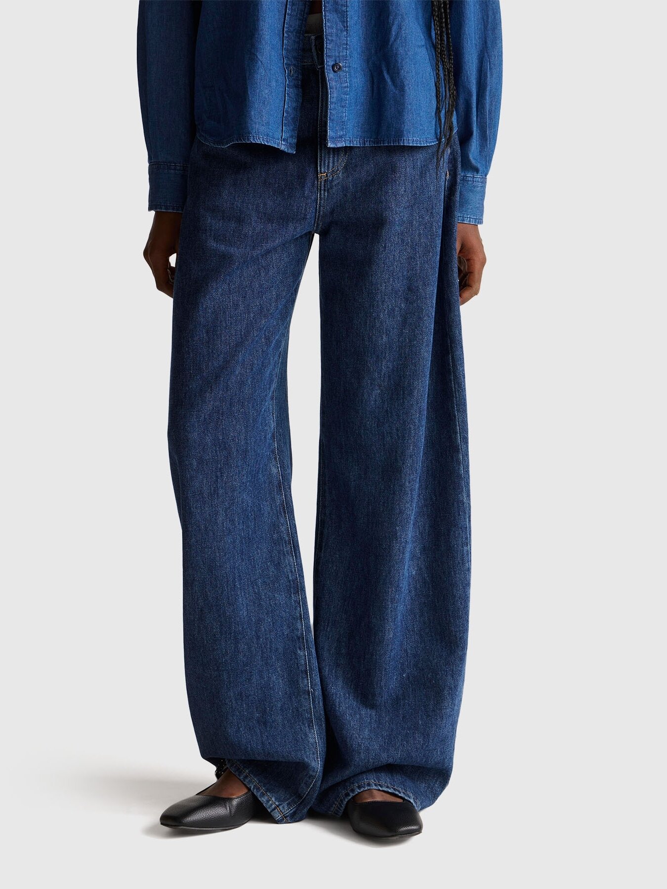 Джинсы широкие 