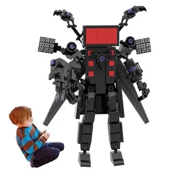 Горячий новый набор игрушек: серия Skibidi Toilet Man Drill Male Titan Man TV Personality Building Blocks для взрослых детей