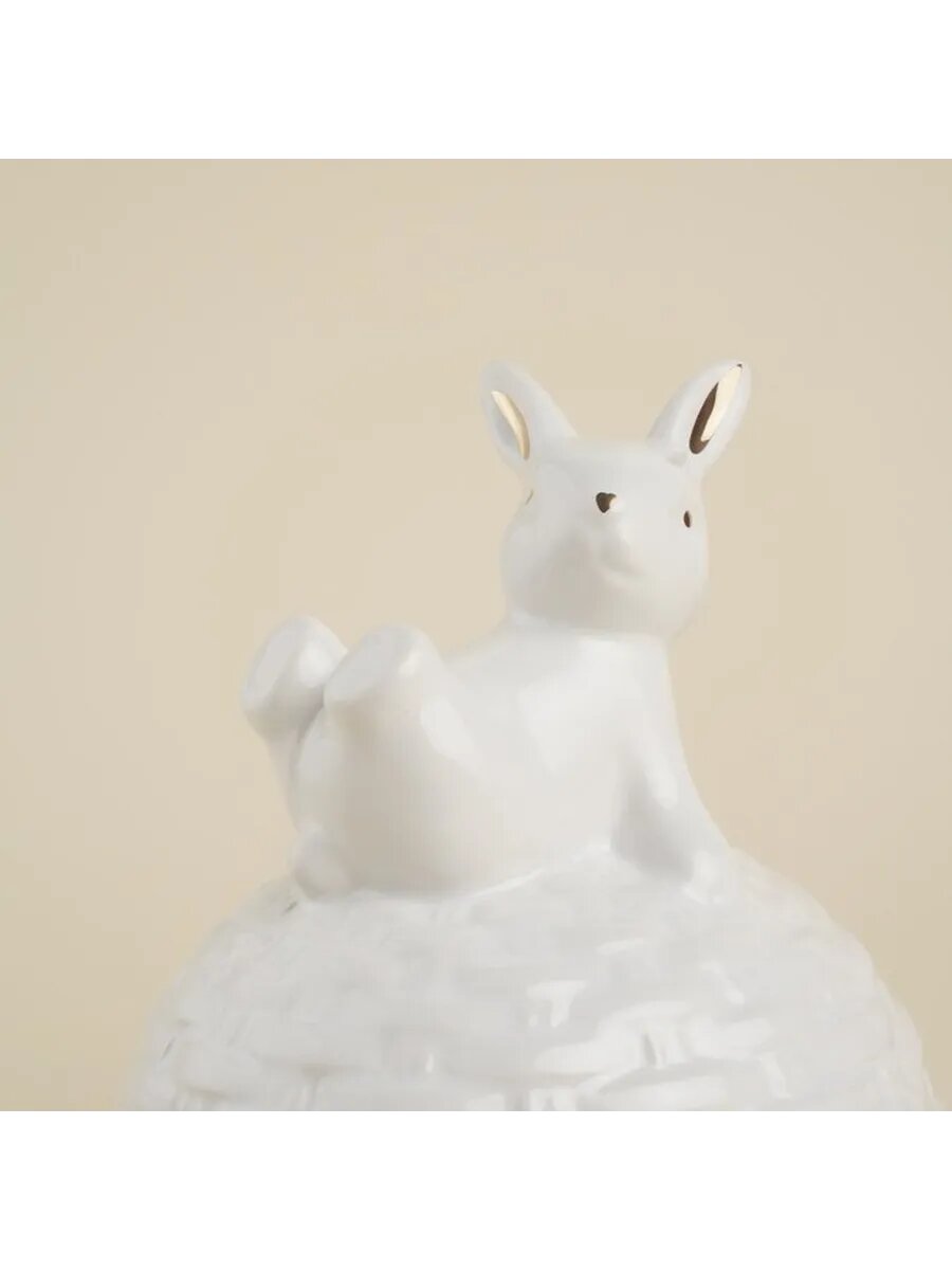 Очаровательная керамическая лимонница с кроликами