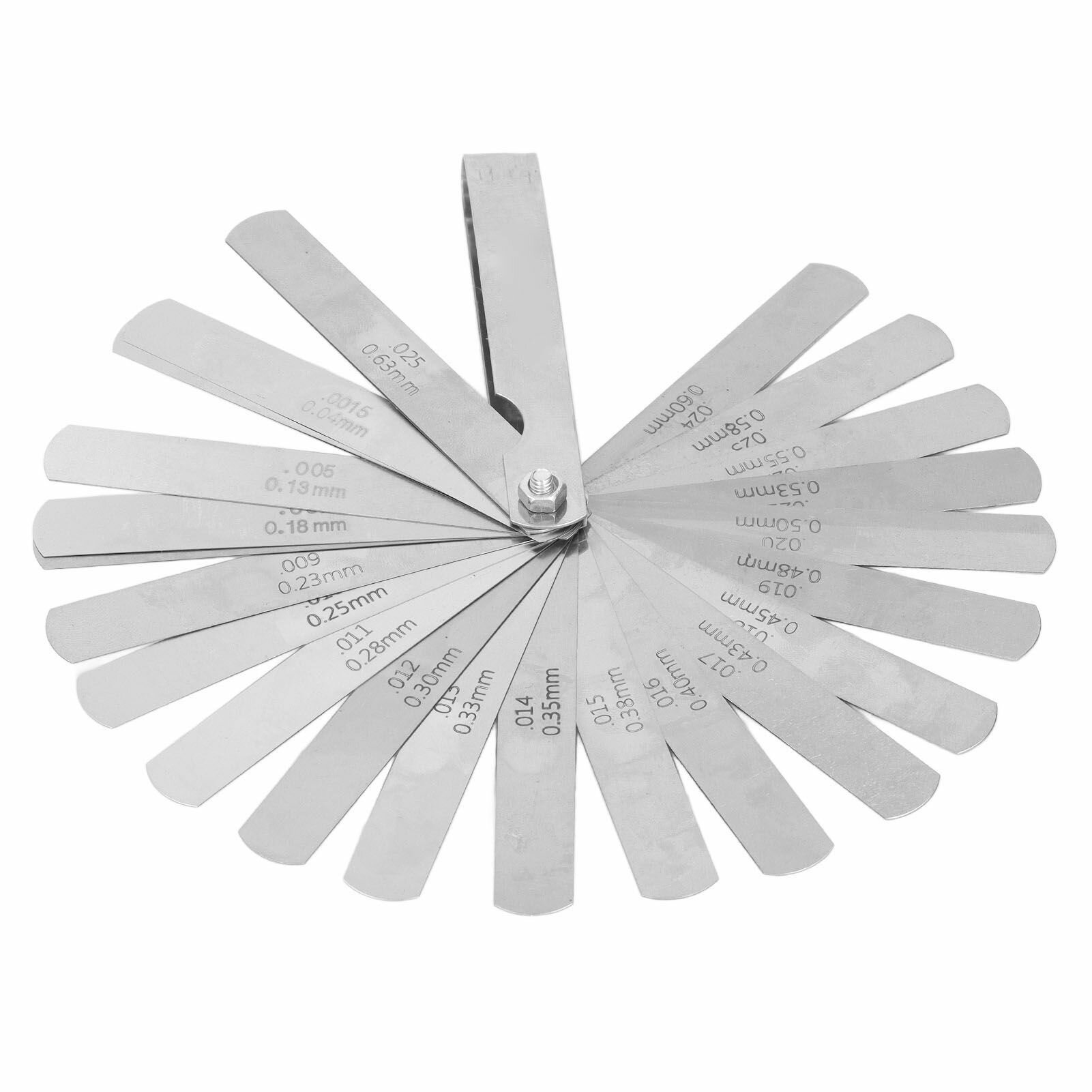 Штекерная линейка из нержавеющей стали, 26 штук, измеритель толщины линейки зазоров 0,04-0,63 мм