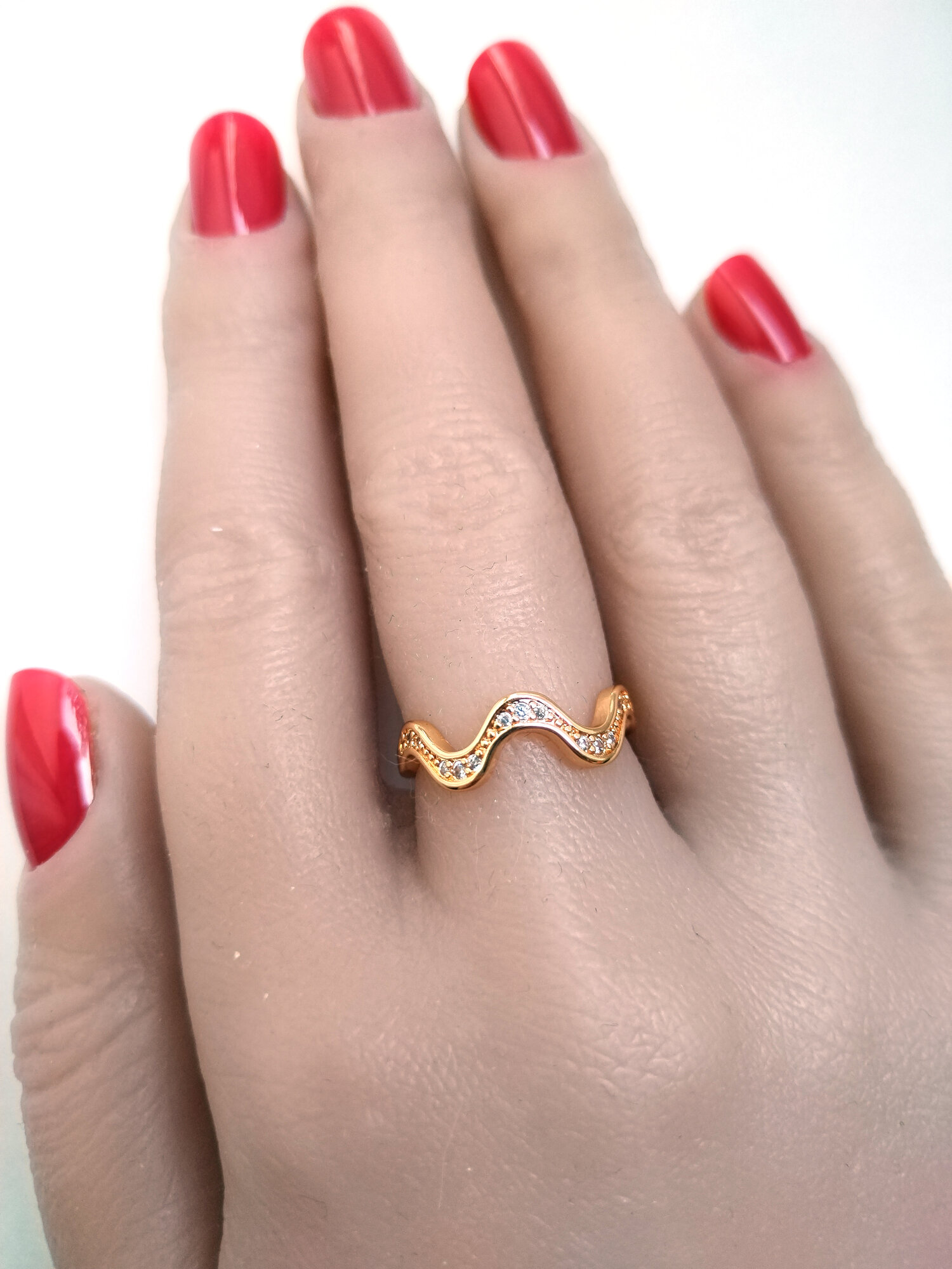 Кольцо, искусственный камень