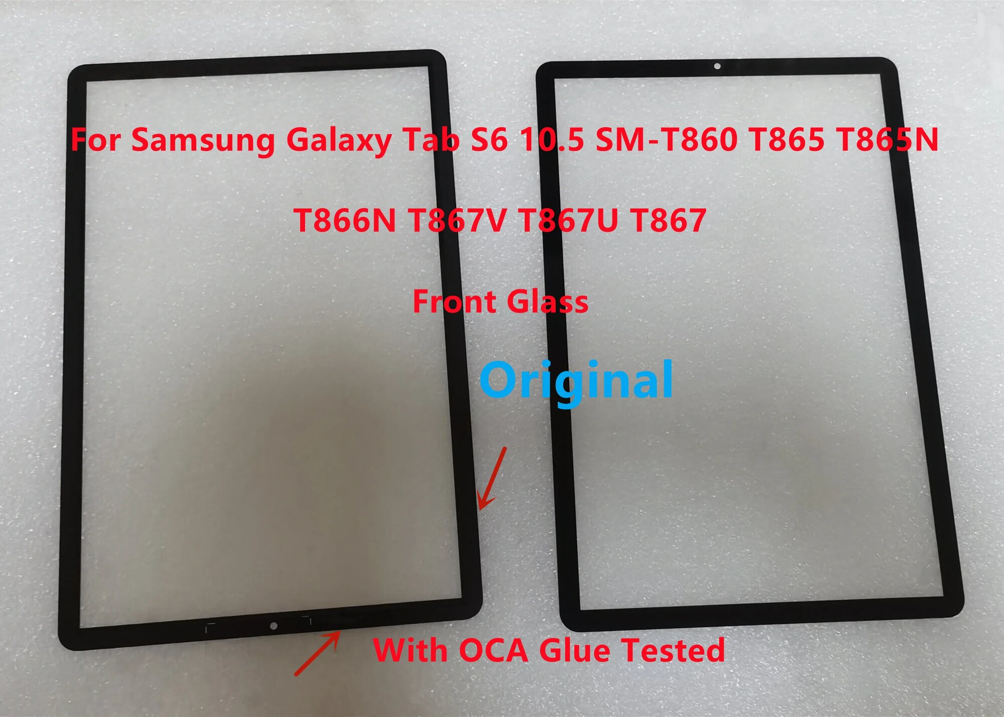Переднее стекло для Samsung Galaxy Tab S6 10.5 дюймов Original Glass-OCA