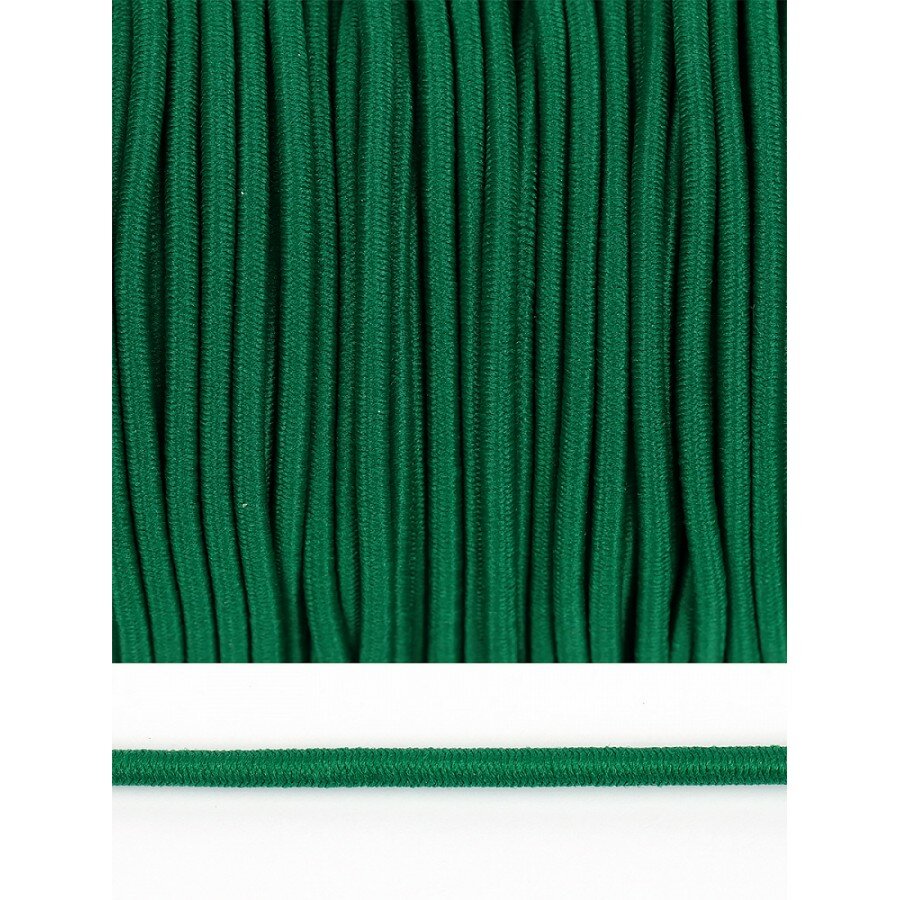 Резинка-шнур 2,5мм шляпная круглая TBY цв. 258 зеленый боб.100м