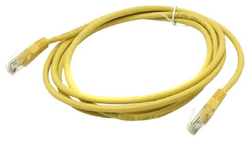 Патч-корд ExeGate UTP-RJ45-RJ45-5e-2M-YL, cat.5e, 2м, желтый