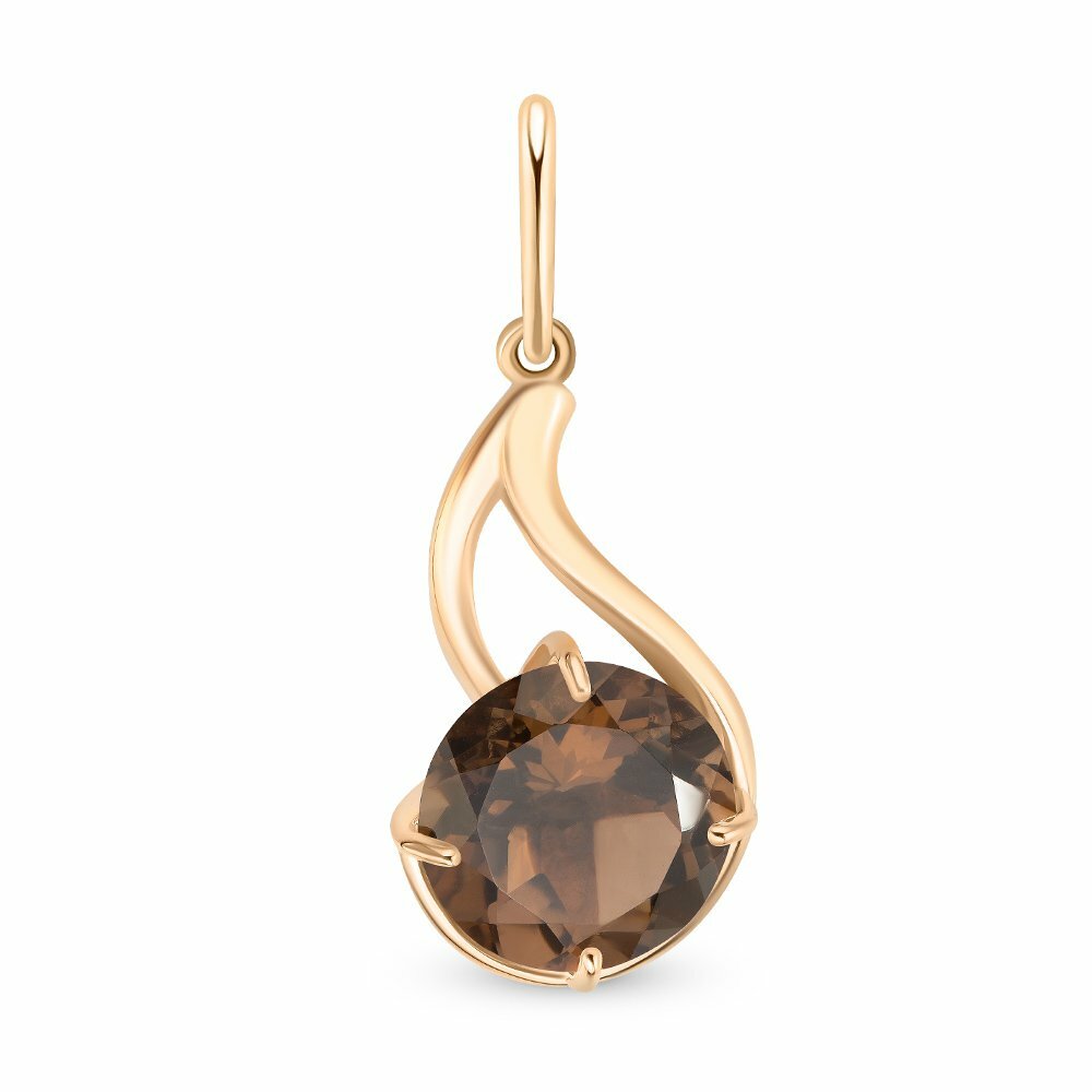 Подвеска, красное золото, 585 проба, раухтопаз