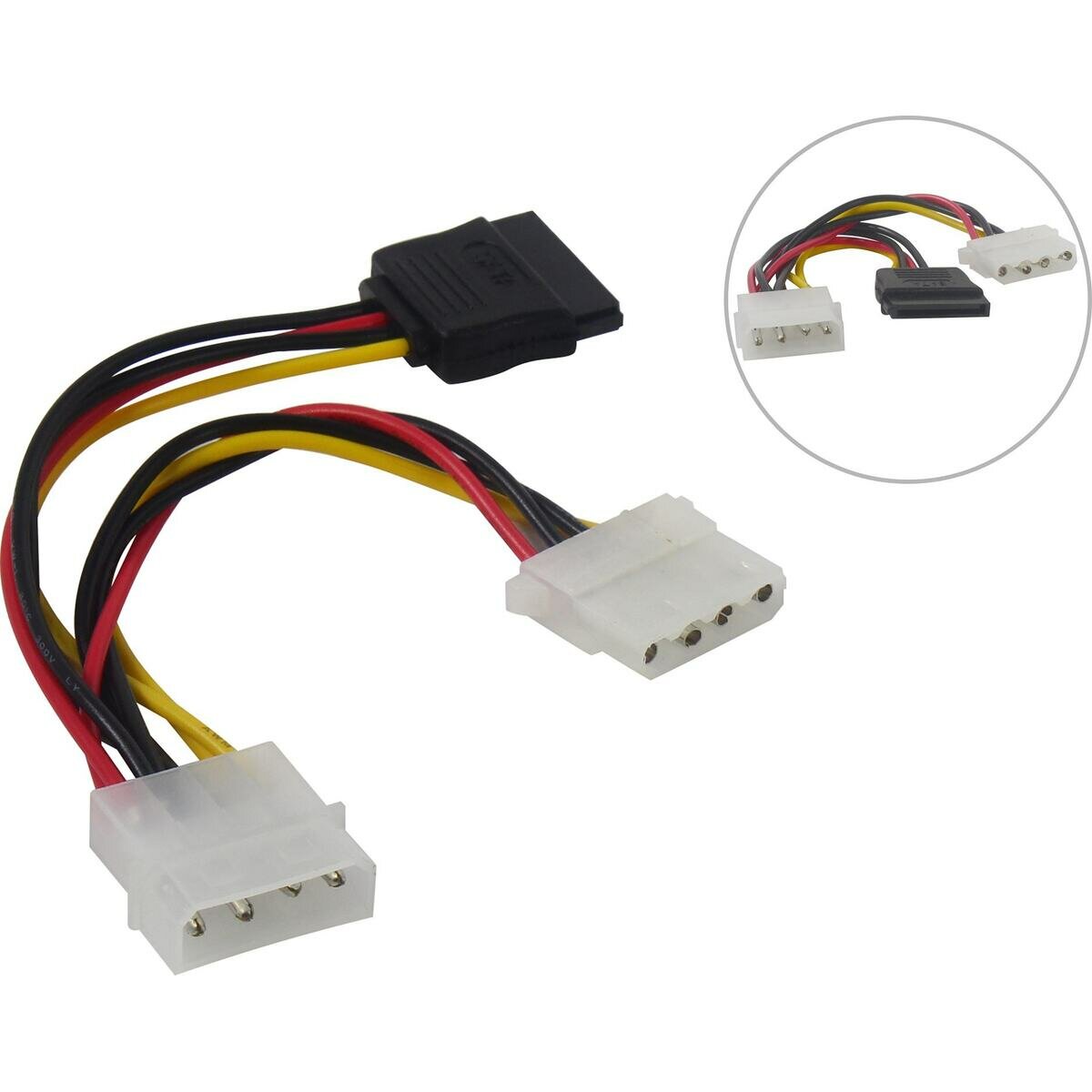 Cablexpert Переходник питания SATA-устройств (1big ->SATA+1big)