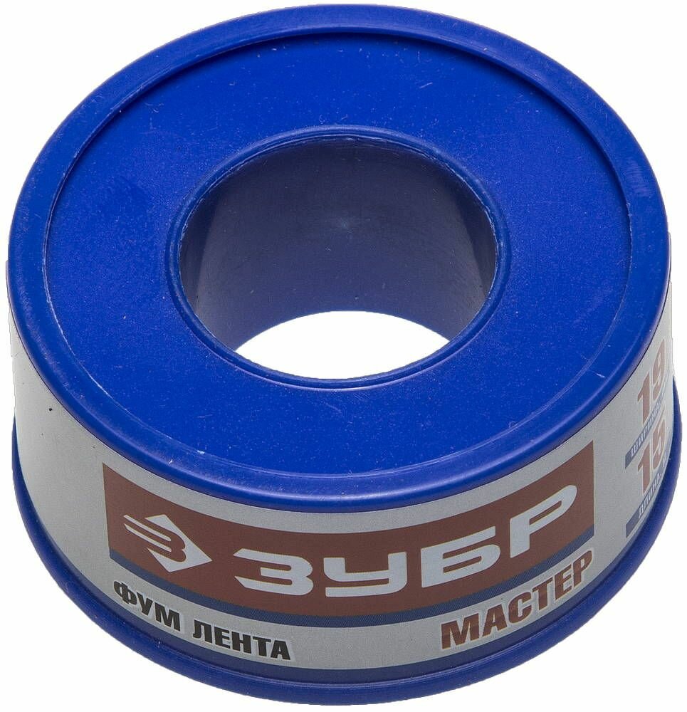 Лента ФУМ ЗУБР, 0.1 мм x 19 мм x 15 м, плотность 0.25 г/см3 12373-19-025