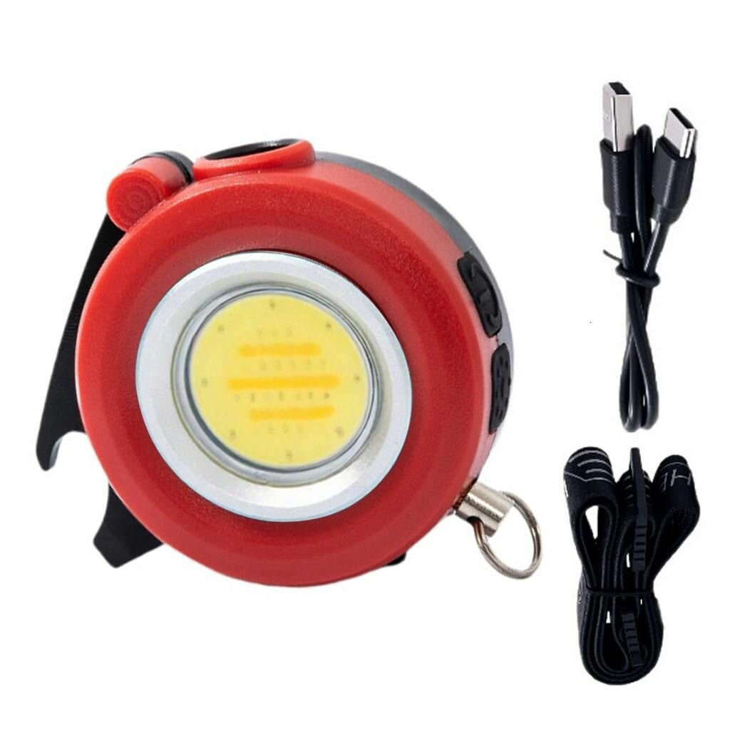 Многофункциональный набор инструментов с фонарем, красный