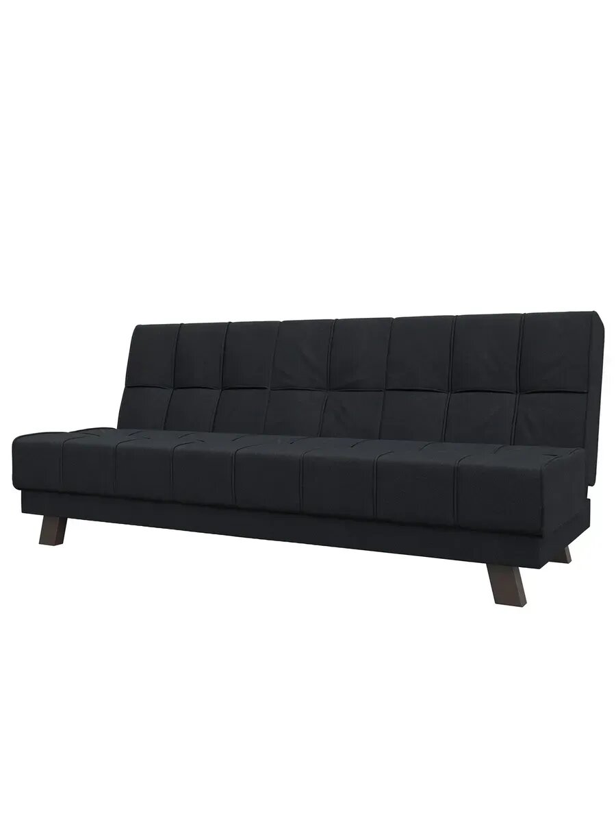 Диван прямой Феникс, 189x86x93 см, спальное место 188х118 см, подлокотник с подстаканниками, замша