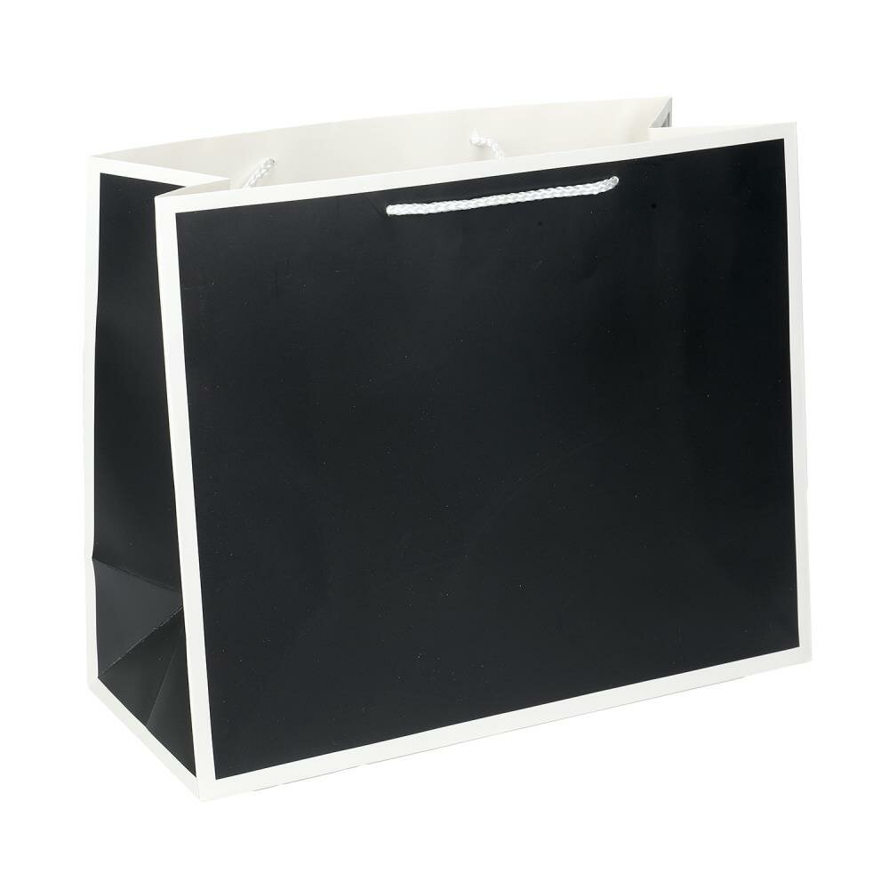 Пакет подарочный матовый L черный, 190 гр/м Чудо праздник PL-128985-B