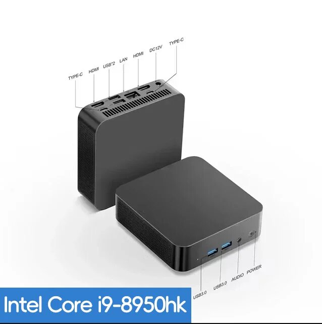 FUCHU Мини-ПК Intel Core i9 16 ГБ ОЗУ 2048 ГБ SSD 16GB RAM 1TB SSD