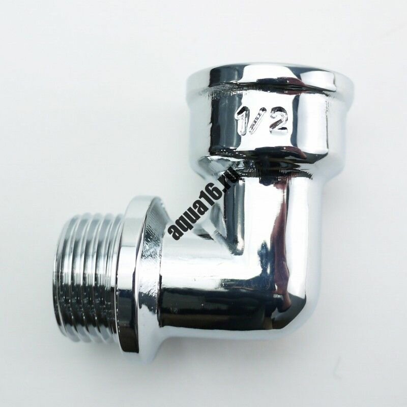 Угол латунный хром 1/2" г/ш TIM