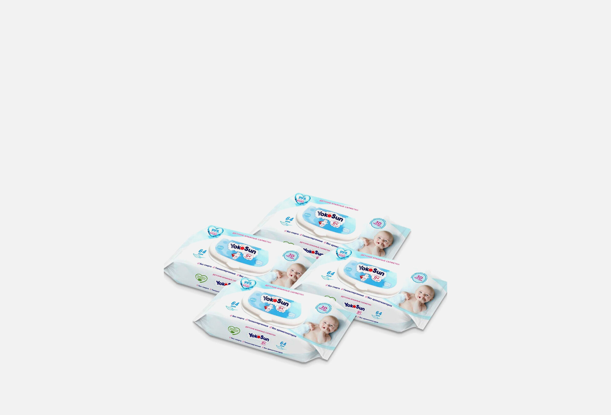 Детские влажные салфетки YOKOSUN Megabox