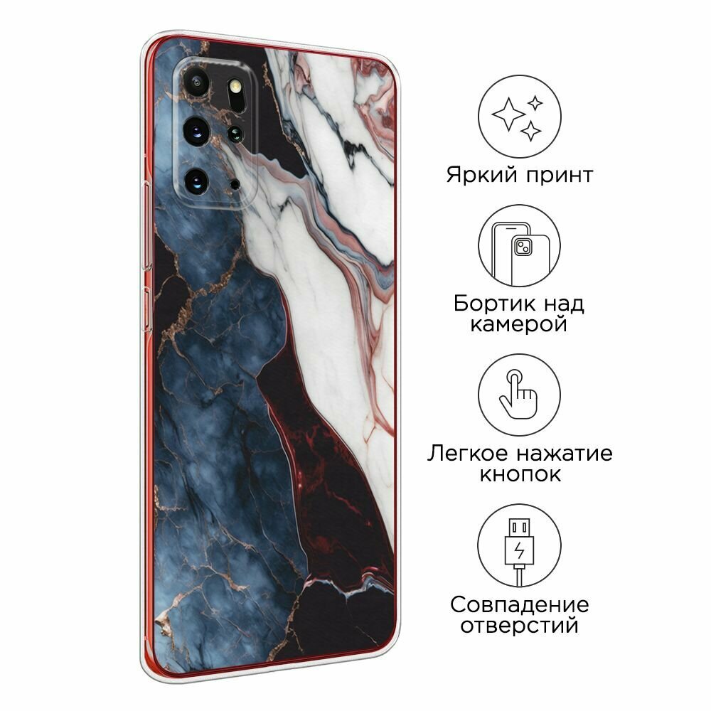 Чехол на Samsung Galaxy S20 + / Самсунг Галакси S20 Плюс с принтом "Благородный мрамор" — фото 1