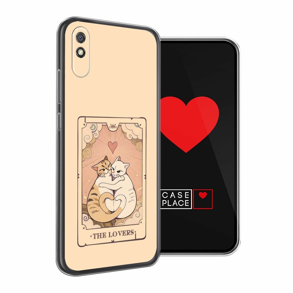 Чехол на Xiaomi Redmi 9A / Сяоми Редми 9А с принтом "The lovers cats 1 - 14 февраля" — фото 1