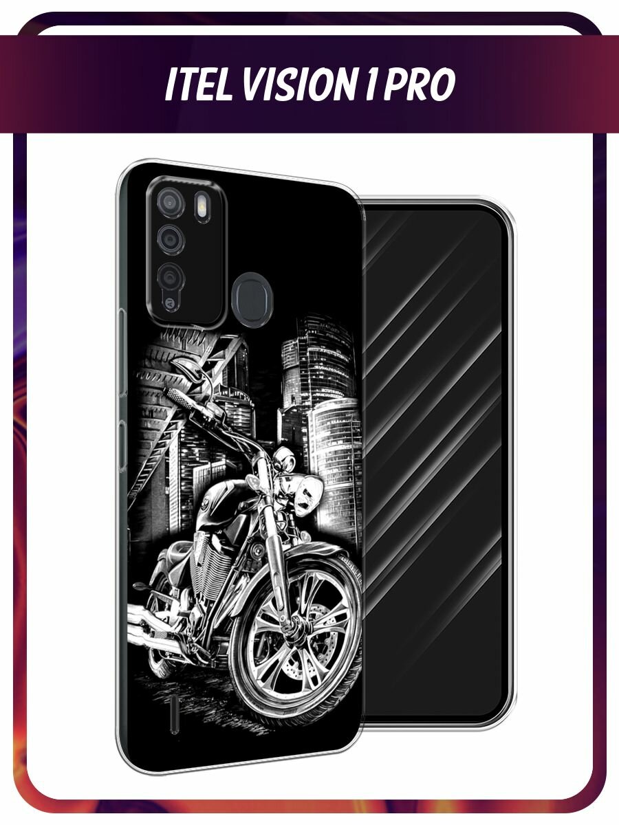 Чехол на Itel Vision 1 Pro / Ител Визион 1 Про с принтом "Крутой байк"
