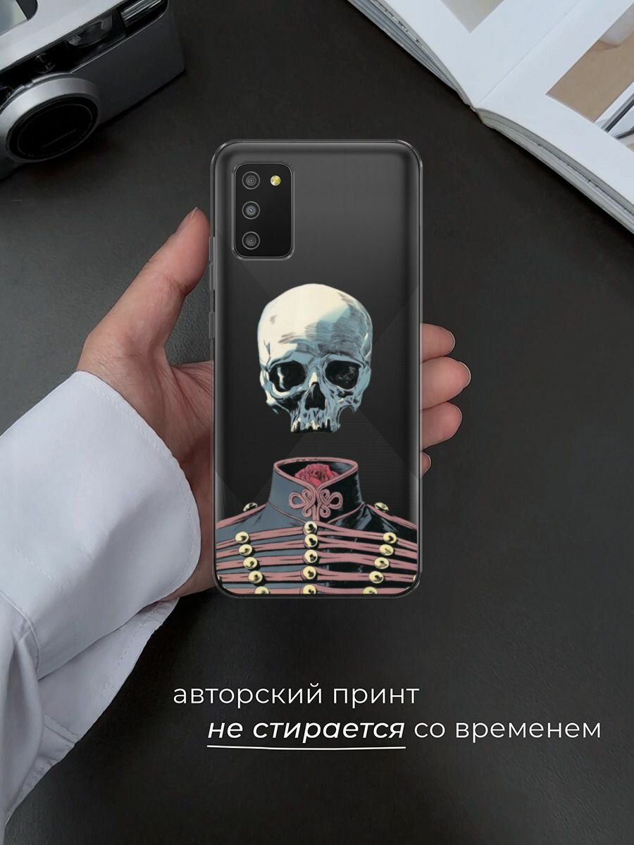 Чехол на Samsung Galaxy A02s / Самсунг Галакси A02s с принтом "Гусар", прозрачный — фото 1