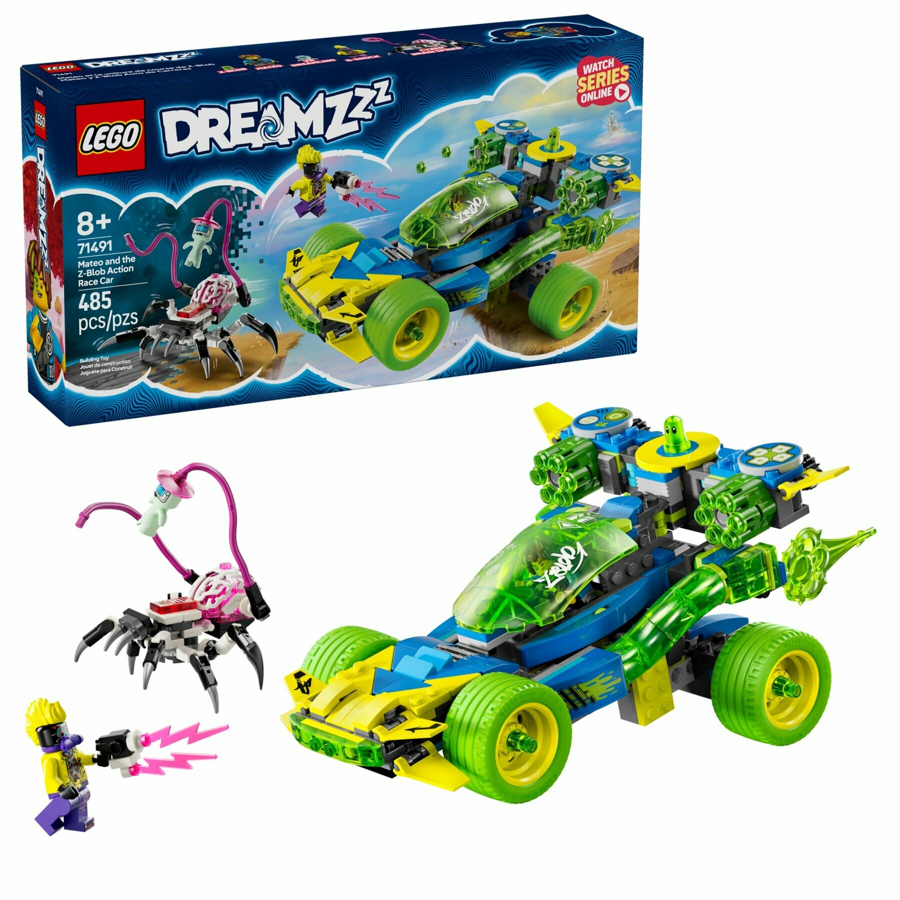 Конструктор LEGO DREAMZzz 71491 Матео и гоночный автомобиль Z-Blob Action, 485 дет.