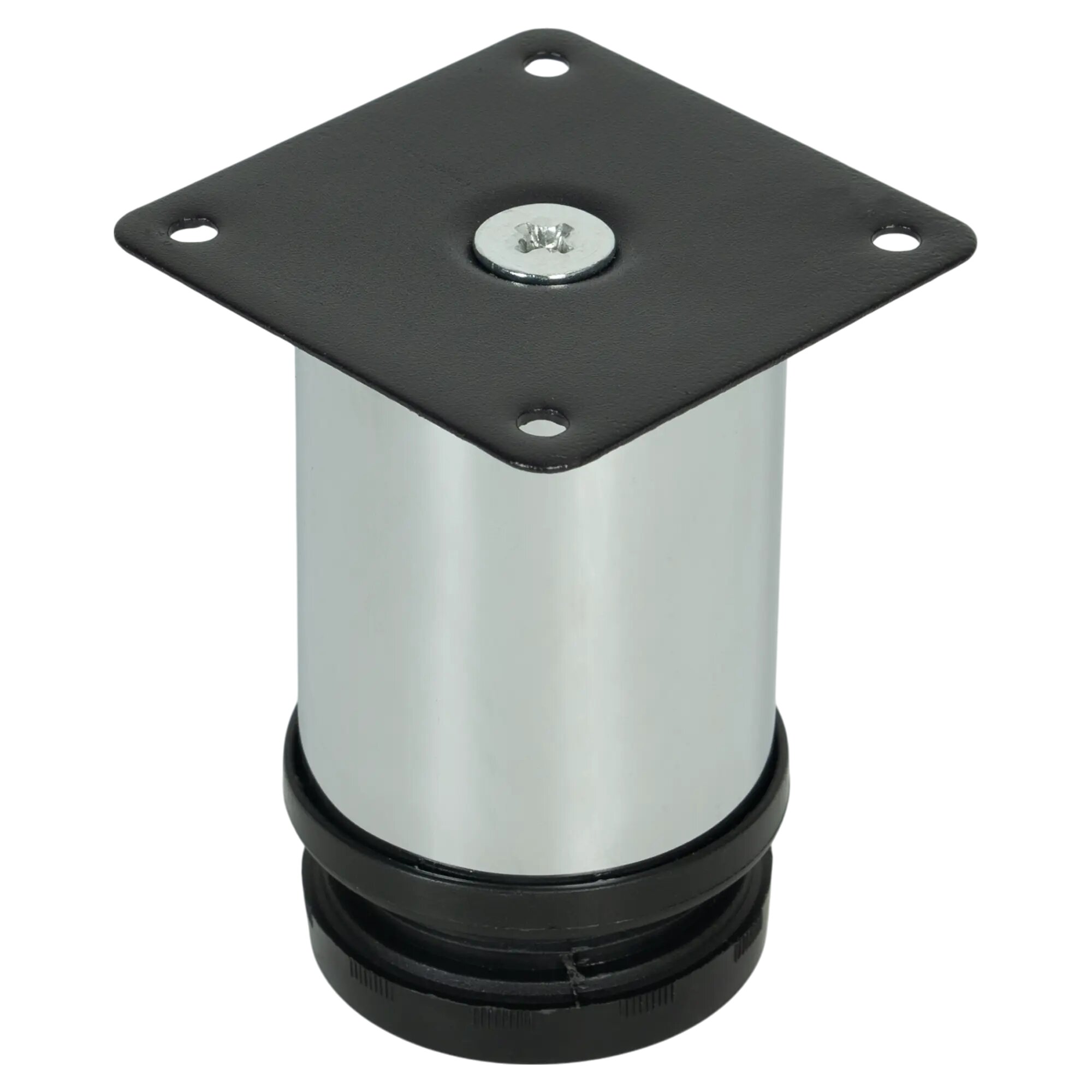 Мебельная ножка круглая ⌀50 мм, высота 80 мм, хромированная, опора для мебели