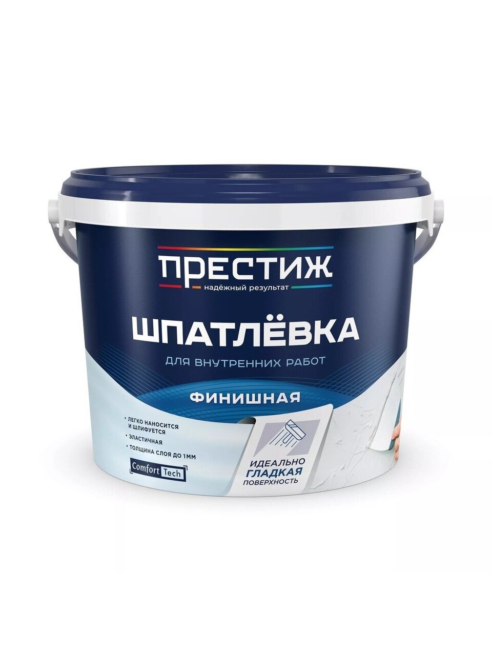 Престиж, Шпатлевка акриловая, финишная, белая, для стен и потолка, 3 кг