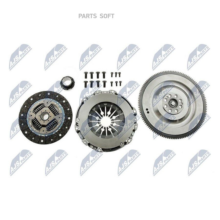 К-кт сцепления с одномассовым маховиком BMW 316D/318D E90/E91 04-, 116D/118D E8 06-, X1 18D 09- от официального дистрибьютора, NTY, артикул NZSBM001