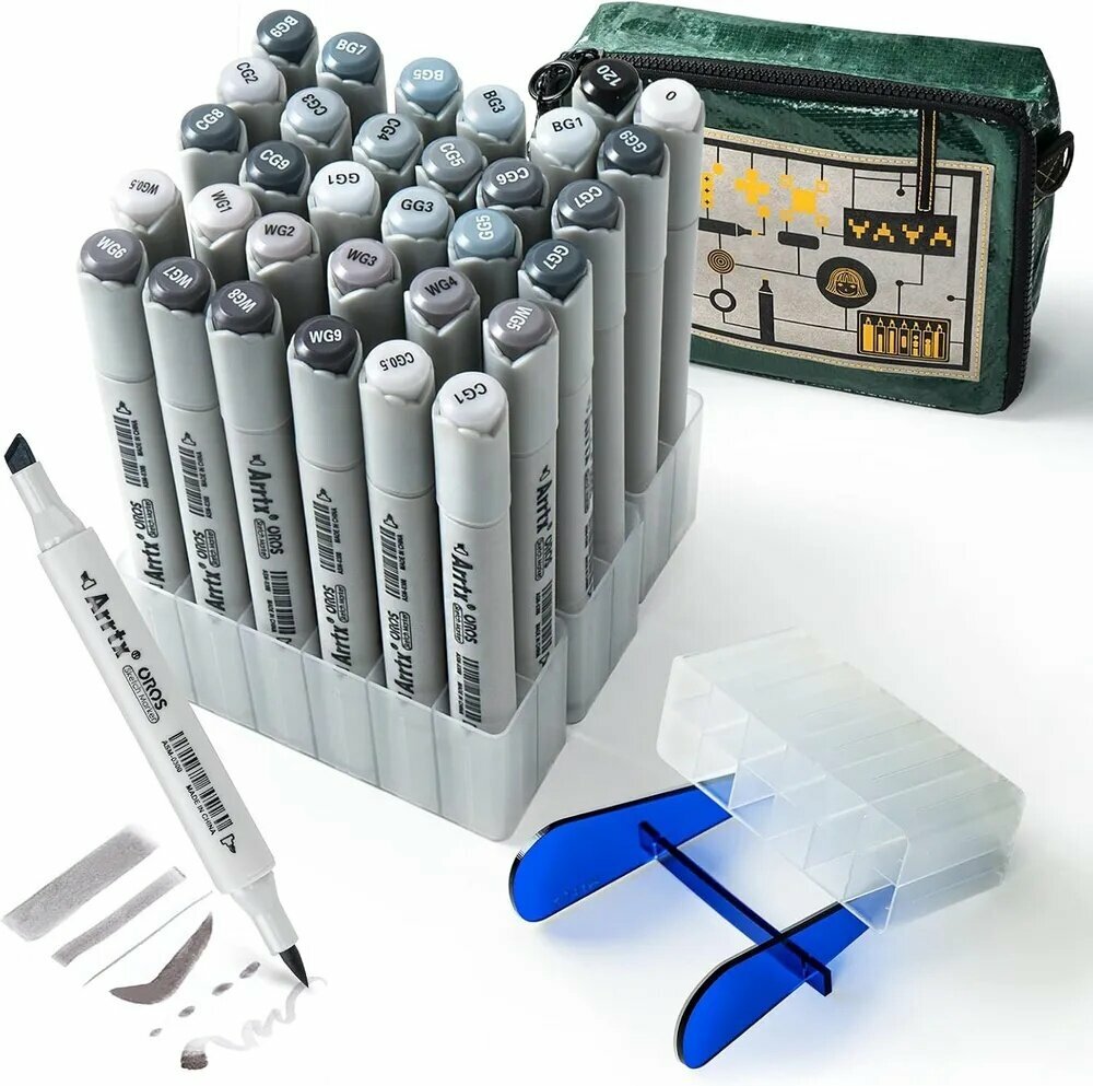 Arrtx Набор кистей для рисования Круглая № 3, 32 шт.