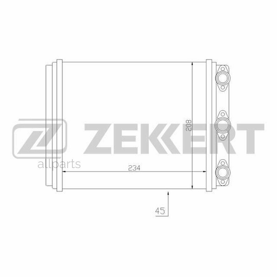 ZEKKERT MK-5056 Радиатор отопителя Fiat Grande Punto (199_) 05- Linea (323_ 110_) 07-