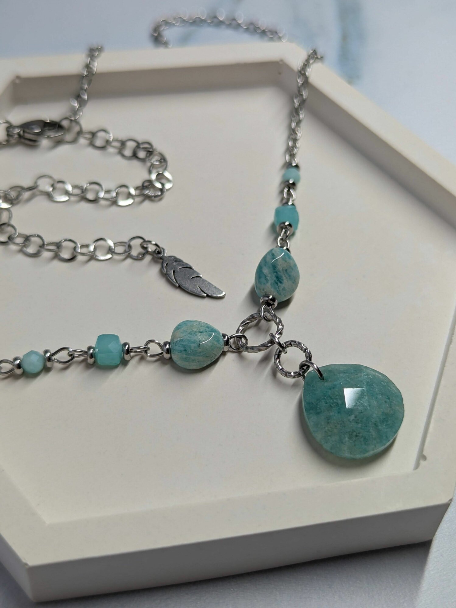 Колье, амазонит