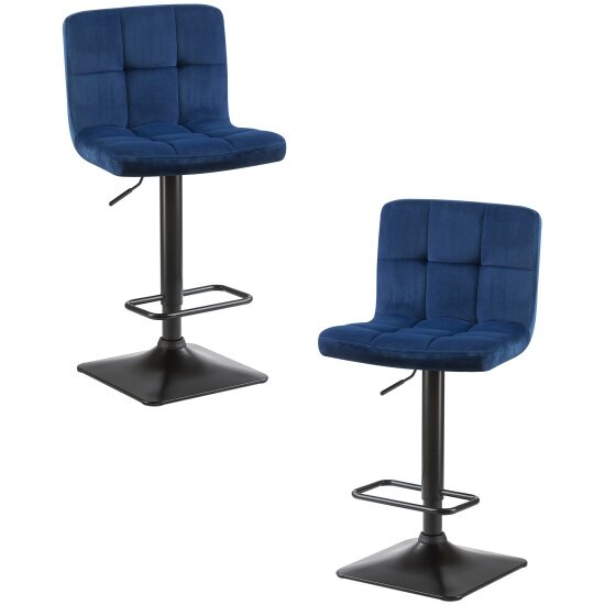 Стул барный Dobrin DOMINIC (синий велюр (MJ9-117))(2 шт/уп)