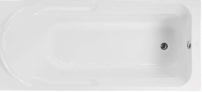 Акриловая ванна Vagnerplast Hera 180x80 см, пристенная, ультрабелая, с каркасом