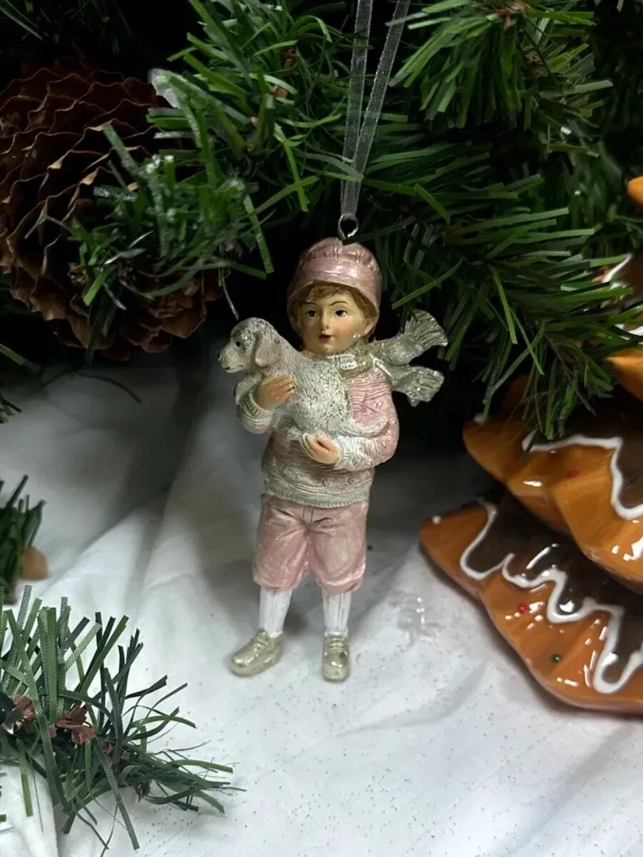 Елочная игрушка ретро дети