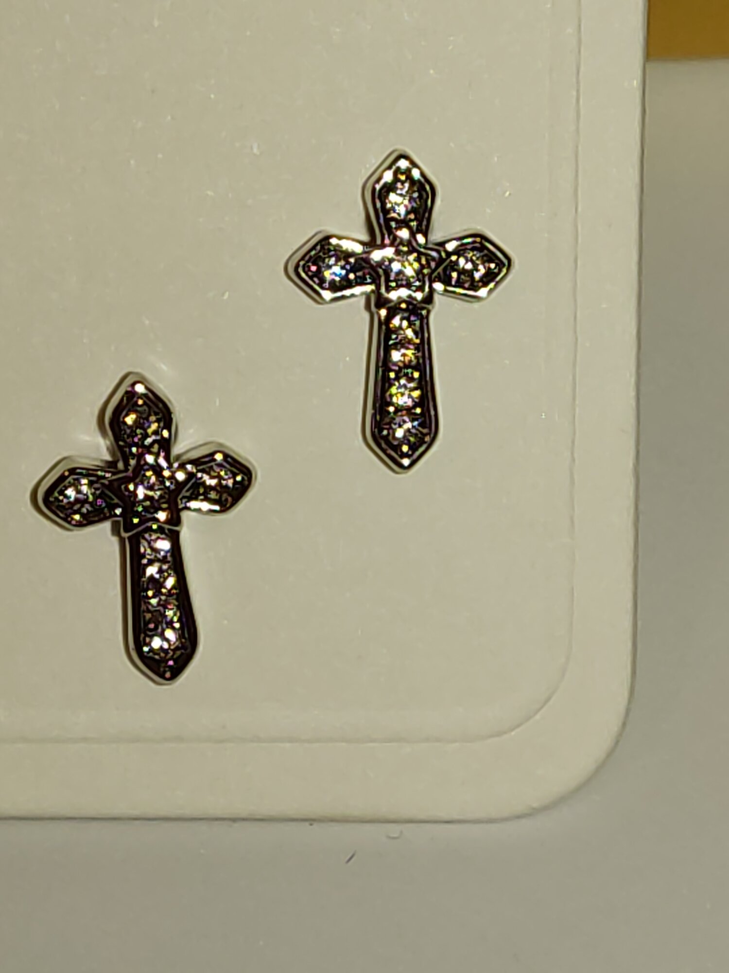 Серьги пусеты, хрусталь