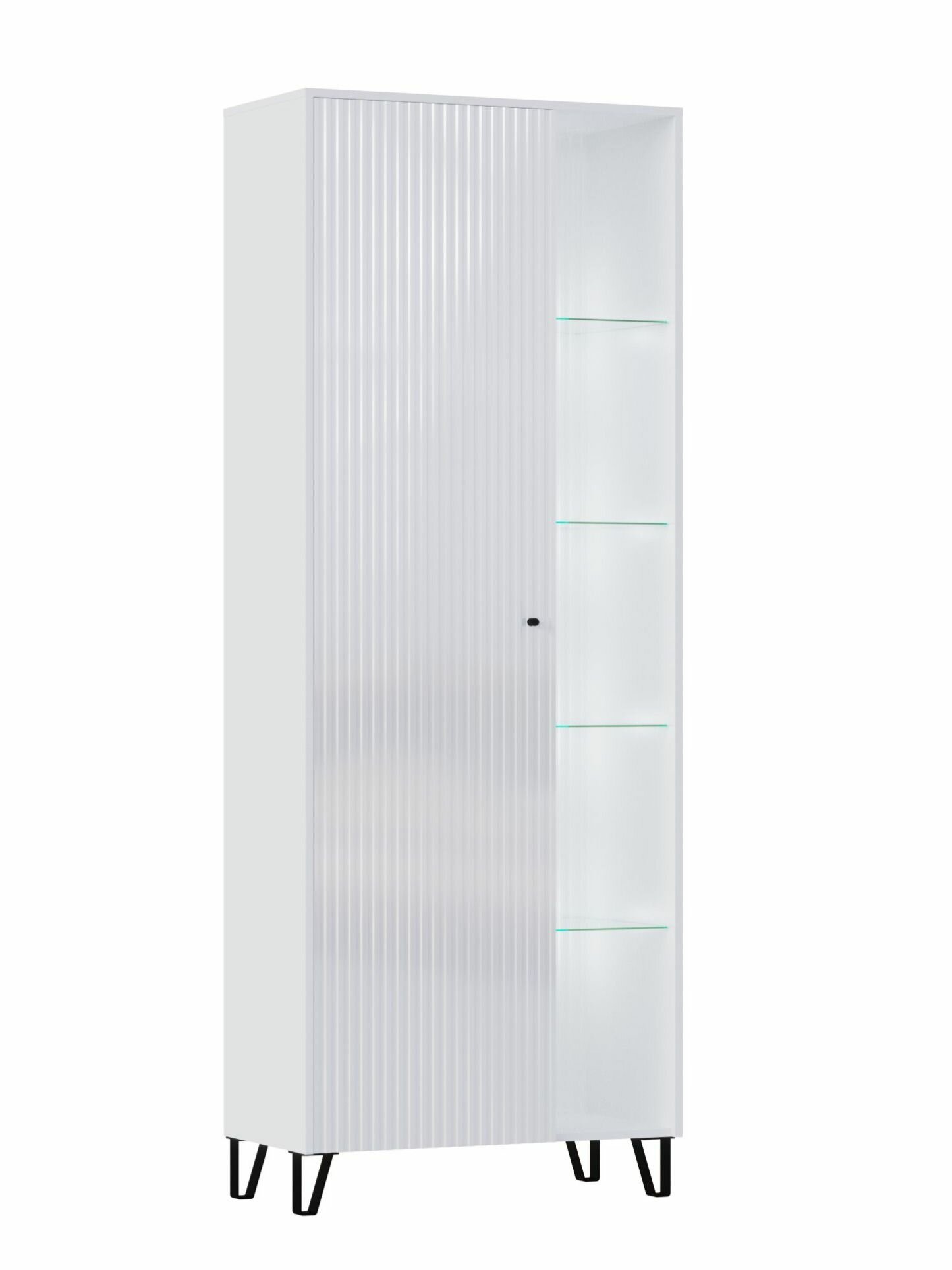 Шкаф Оливия 836х2227х426 (Белый/ Белый Глянец холодный) МИФ