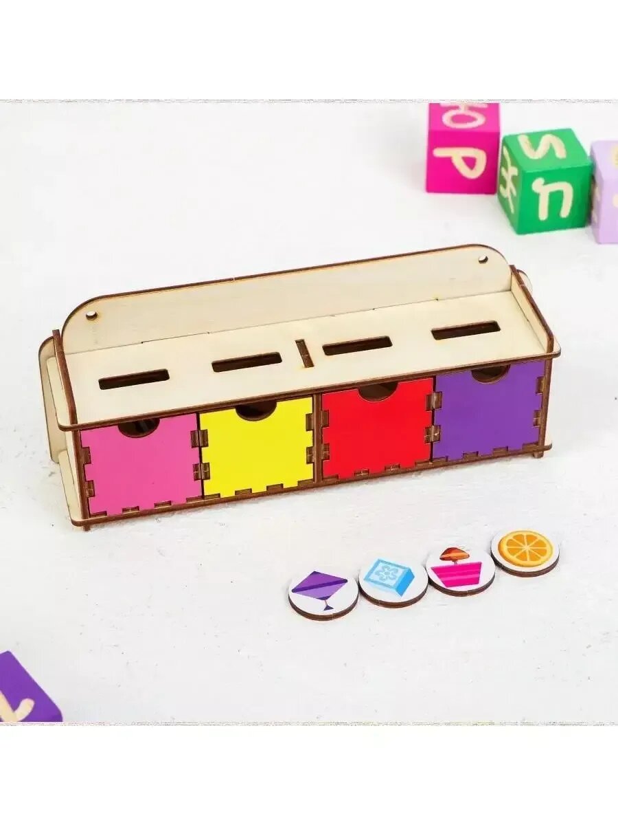 Сортер деревянный монтессори сундук